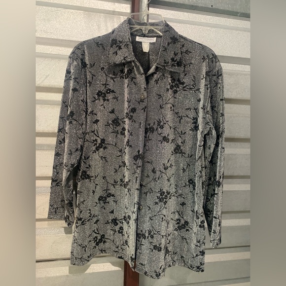 Impressions Of California | Tops | Vintage Metallic Sparkle Button Up ...